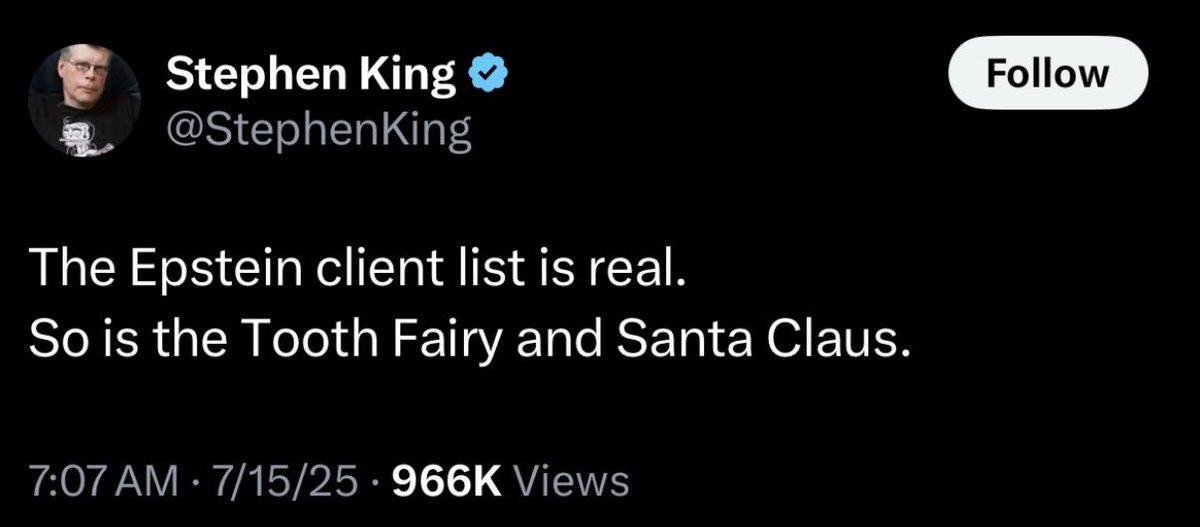 Stephen King’s Quip on Epstein List Sparks Online Backlash and ...