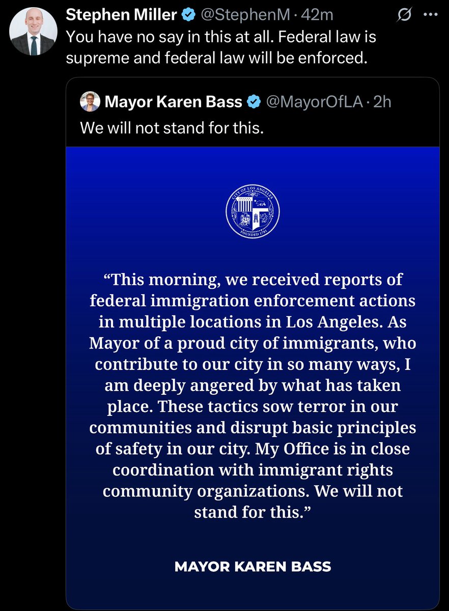 Stephen Miller Rebukes LA Mayor Karen Bass Over ICE Raids, Affirms Federal Law Supremacy ...