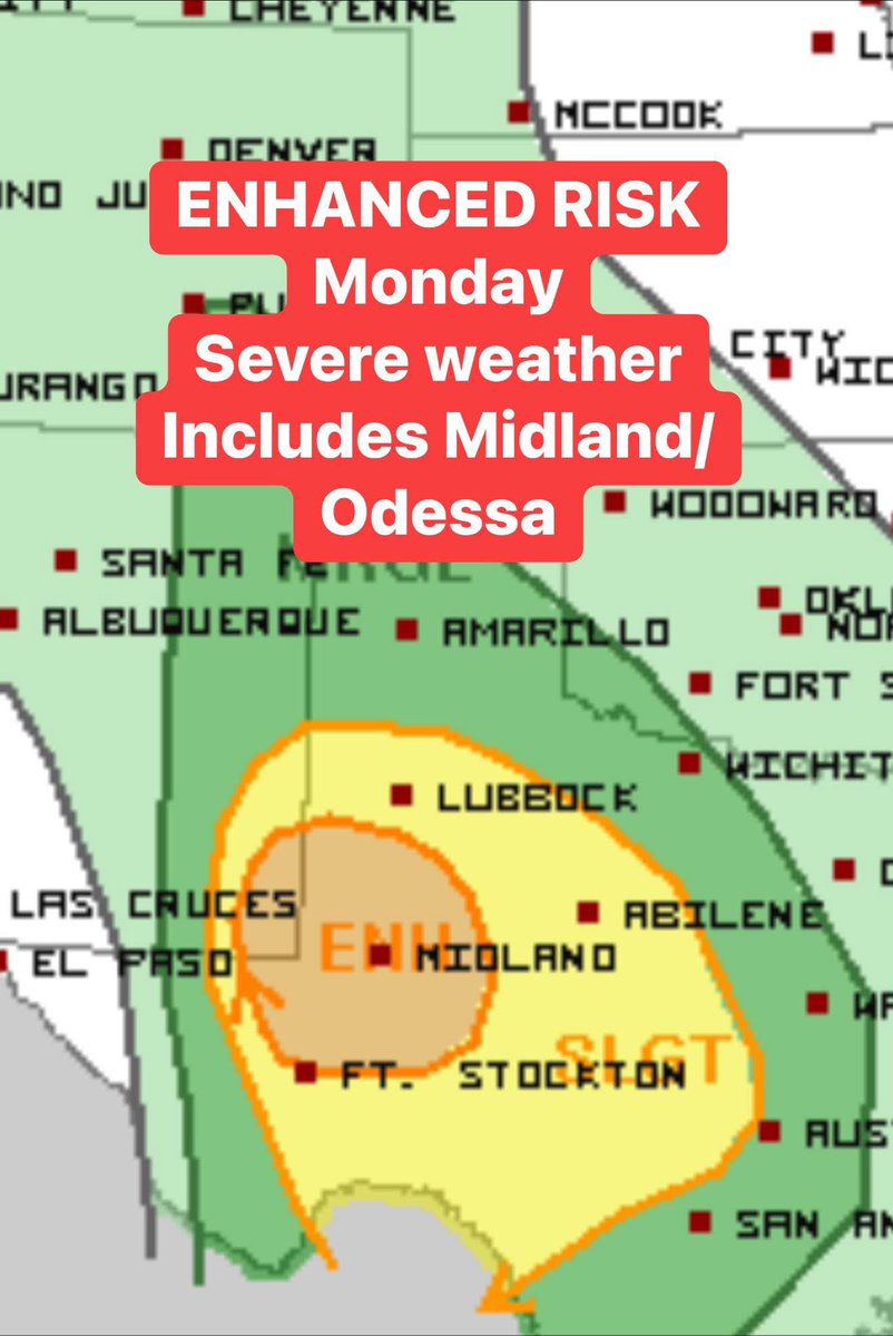 Storm Prediction Center Warns Enhanced Severe Weather Risk in Midland ...