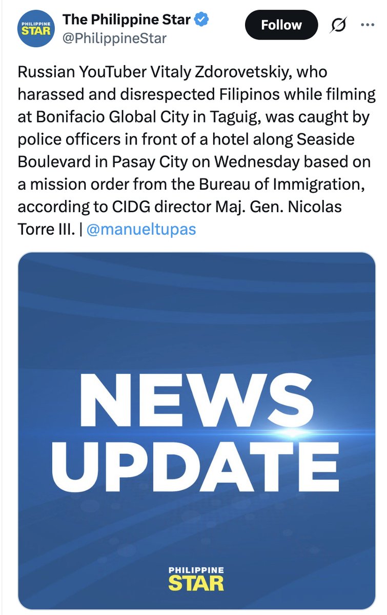 Streamer Vitaly Zdorovetskiy Arrested in BGC, Philippines on April 2 ...