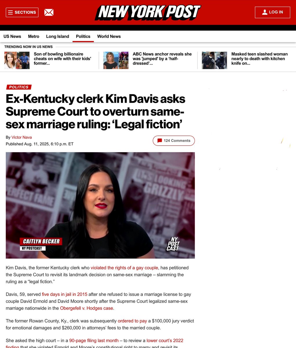 Supreme Court Asked This Fall to Overturn 2015 Obergefell Ruling in Kim ...