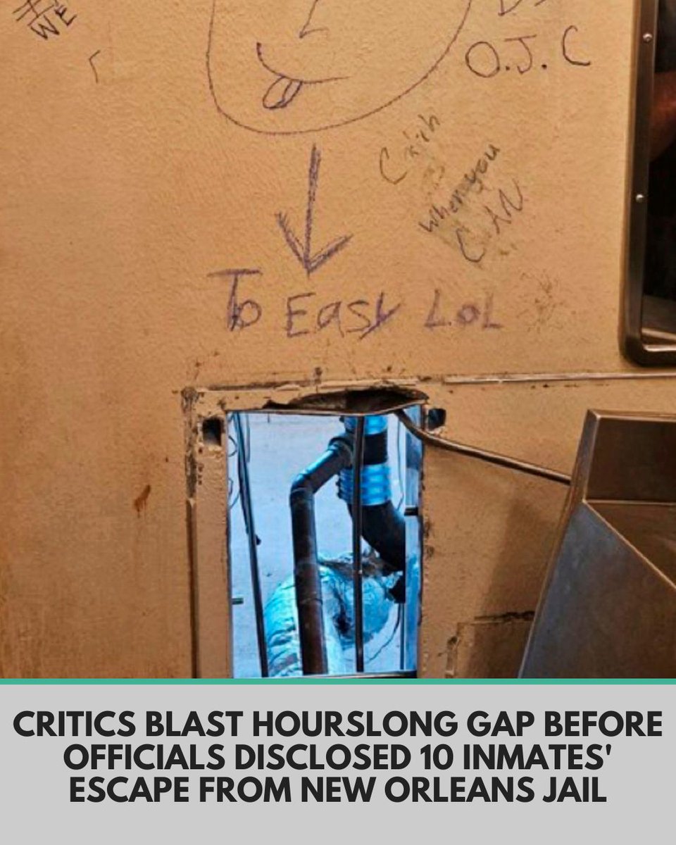 Ten Inmates Escape New Orleans Jail Through Toilet Hole; Seven Still at ...