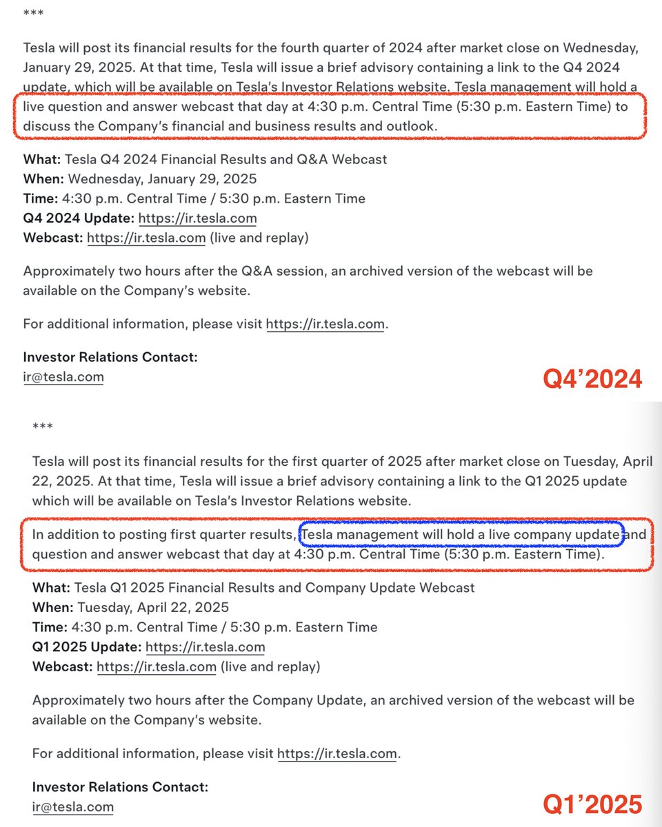 Tesla to Report Q1 2025 Earnings April 22 With 'Company Update' as S&P ...