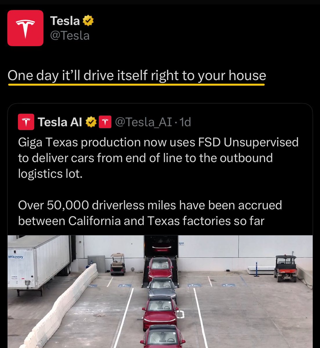 Tesla’s Full Self-Driving Vehicles to Autonomously Drive from Factory ...