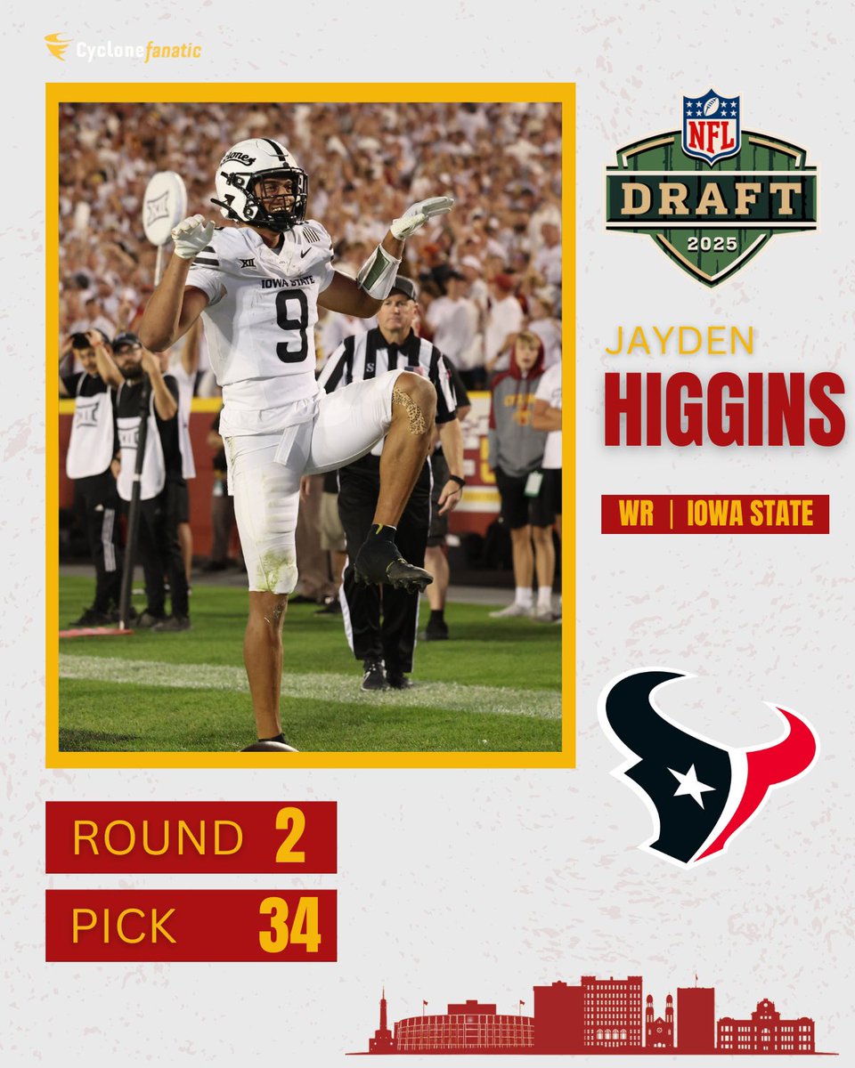 Texans draft Iowa State WRs Higgins, Noel; Seahawks select Alabama QB ...