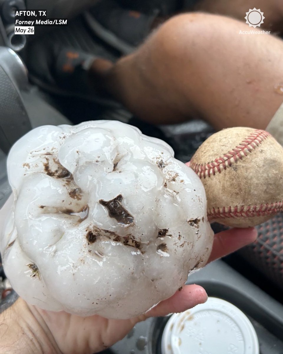 Texas Hit by Massive Hail Up to 6 Inches, Twin Tornadoes in Stamford ...