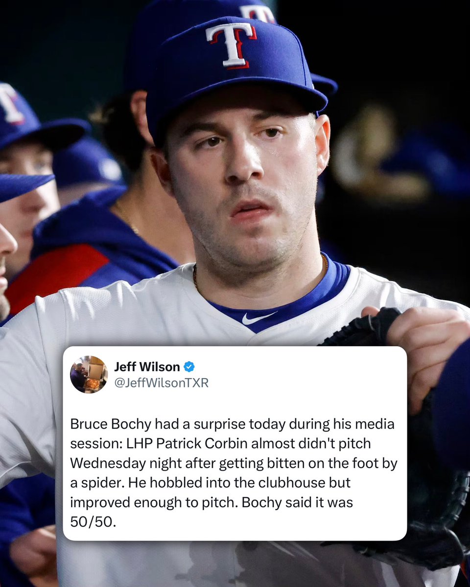 Texas Rangers' Patrick Corbin Nearly Misses Start Due to Suspected ...