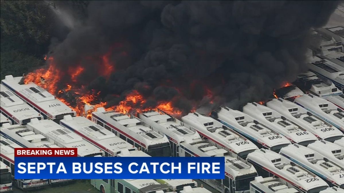 Three-Alarm Fire Damages 40 Decommissioned SEPTA Buses Including 16 ...