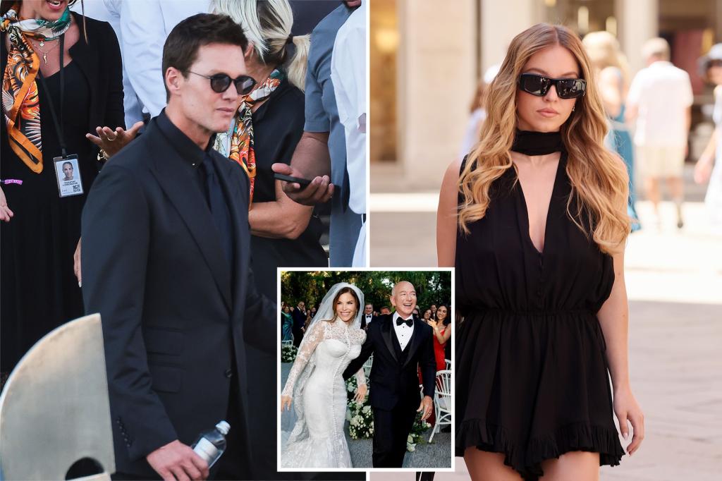 Tom Brady Spotted Dancing With Sydney Sweeney at Bezos Wedding in ...