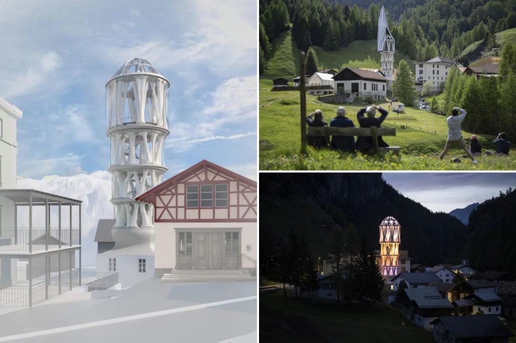 Tor Alva, 30-Meter 3D-Printed Tower, Unveiled in Mulegns, Switzerland ...