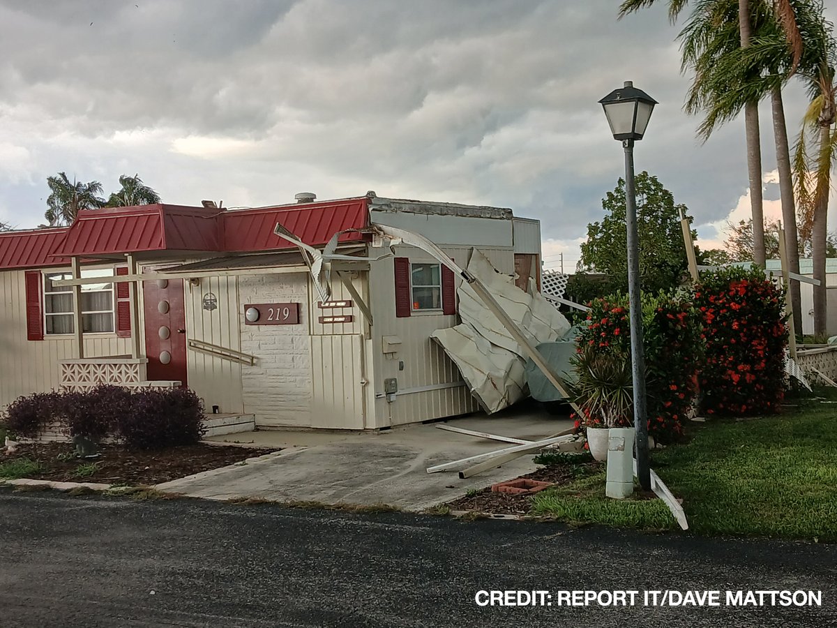 Tornado Tears Roofs From Largo Mobile Homes; NWS Launches Damage Survey ...