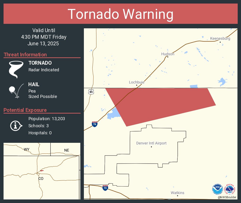 Tornado Warnings Issued Near Denver Airport as Severe Storms Sweep ...
