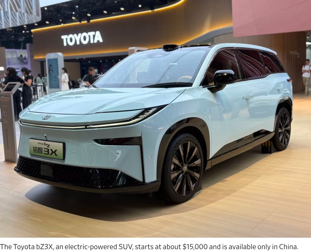 Toyota Launches $15,000 Electric SUV bZ3X Made in Guangzhou as BYD ...