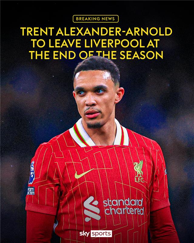 Trent Alexander-Arnold to Leave Liverpool on June 30, Set for Real Madrid Move on Five-Year Deal ...