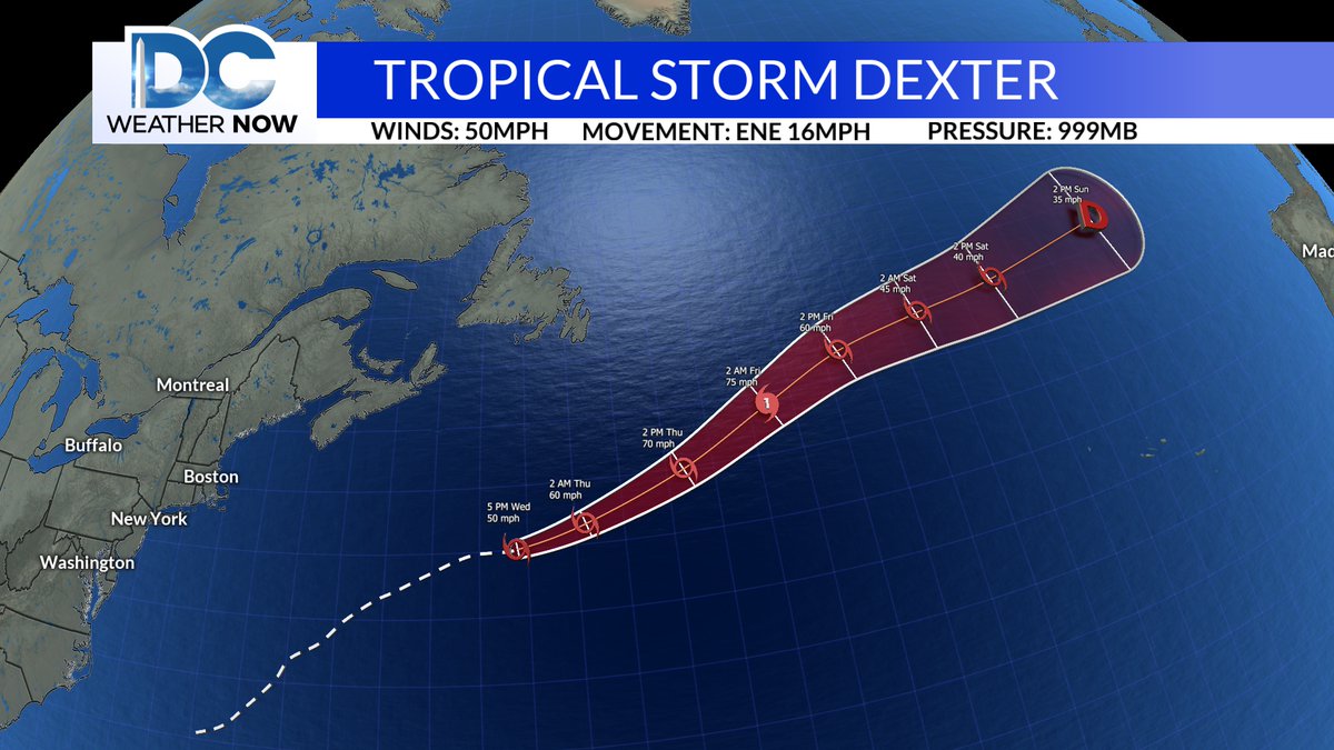 Tropical Storm Dexter Forms Near North Carolina, Fourth Named Storm of ...
