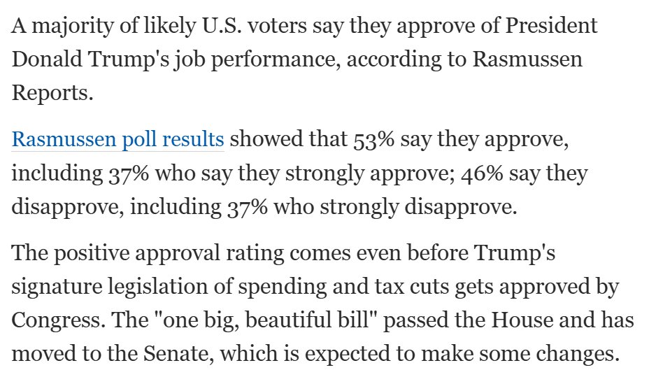 Trump Approval Hits 50% in Rasmussen, 53.7% in Trafalgar, Surpassing ...