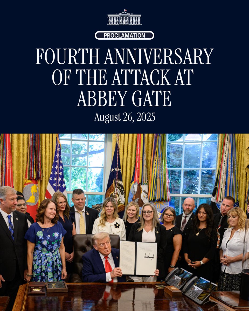 Trump Declares Aug. 26 Day to Honor Abbey Gate Fallen | DeepNewz War