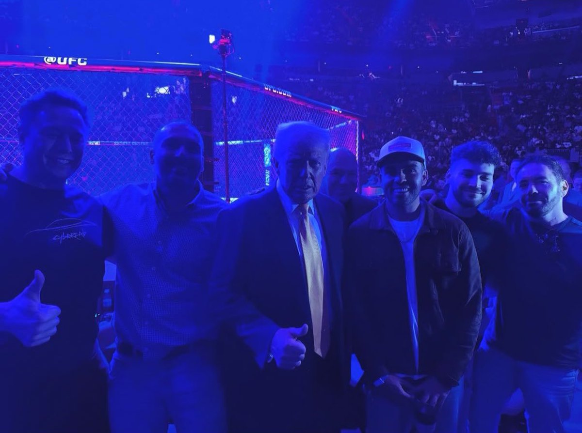 Trump, Elon Musk, and Key Cabinet Members Attend UFC 314 in Miami Amid ...