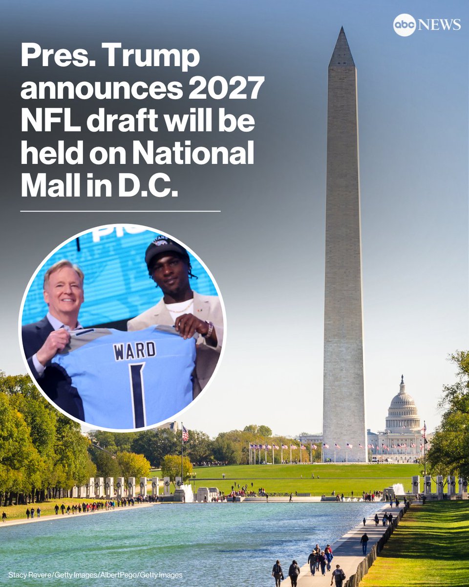Trump, Goodell, Harris, and Bowser Announce 2027 NFL Draft in D.C. with ...