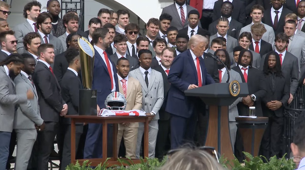 Trump Hosts Ohio State's 2024 Football Champions; VP Vance Drops Trophy ...