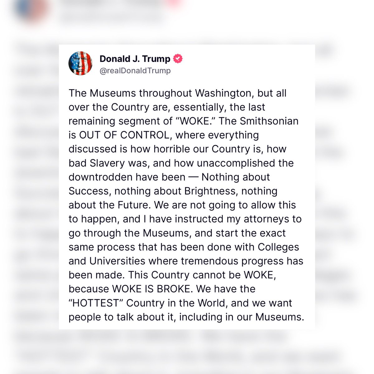 Trump Orders Review of Smithsonian, Other Museums for ‘Woke’ Content ...