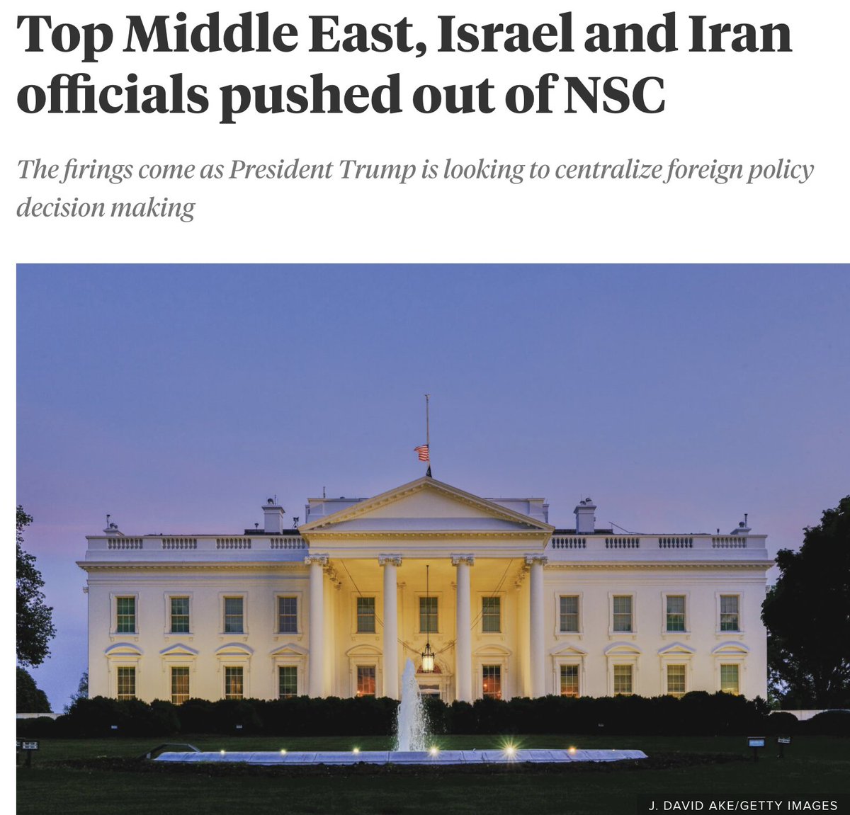 Trump Overhauls National Security Council, Dismissing Eric Trager ...