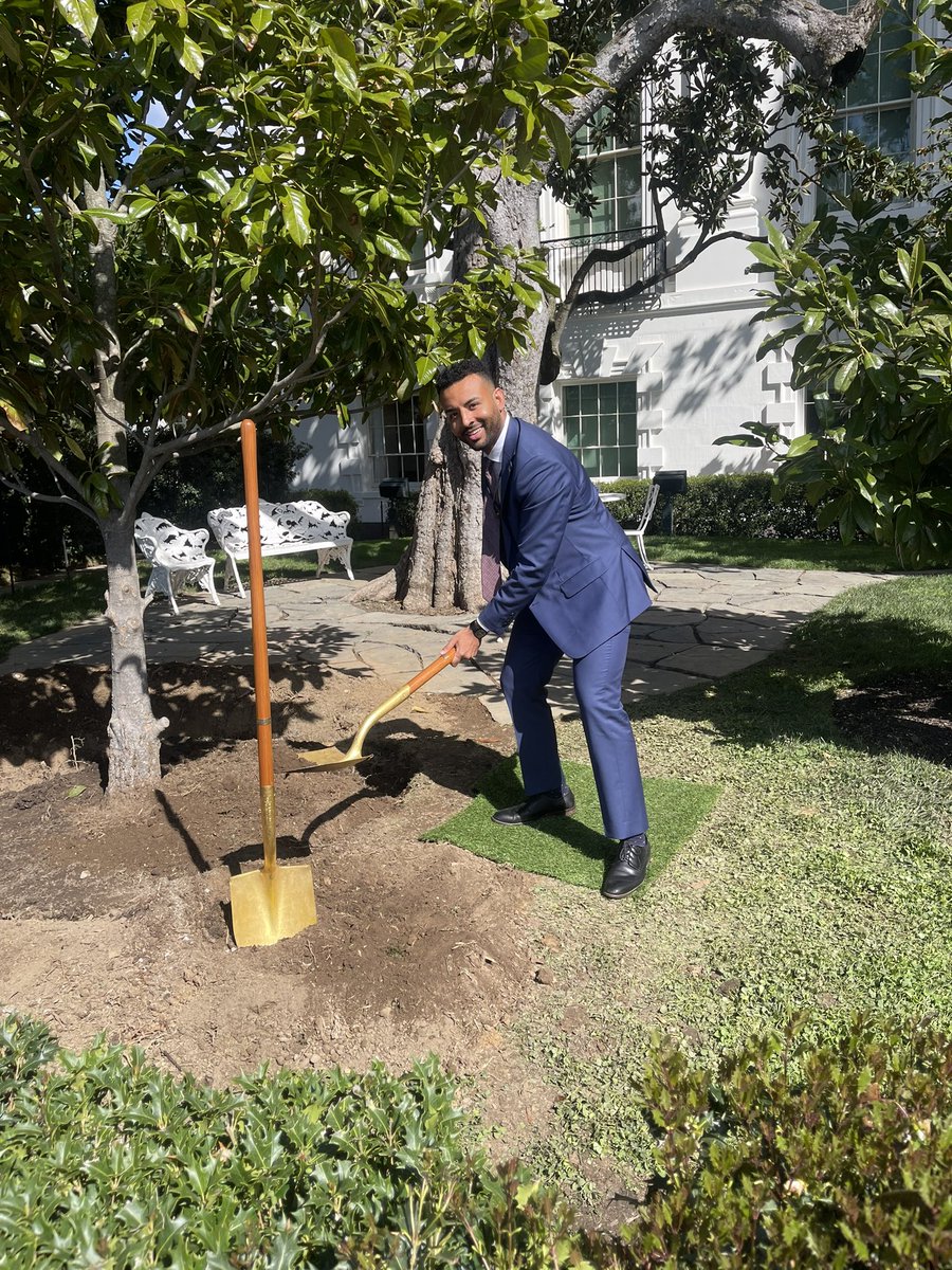 Trump Plants New Magnolia Tree at White House on April 8, 2025, After ...