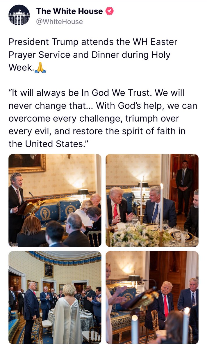 Trump Reaffirms 'In God We Trust' at White House Easter Service ...