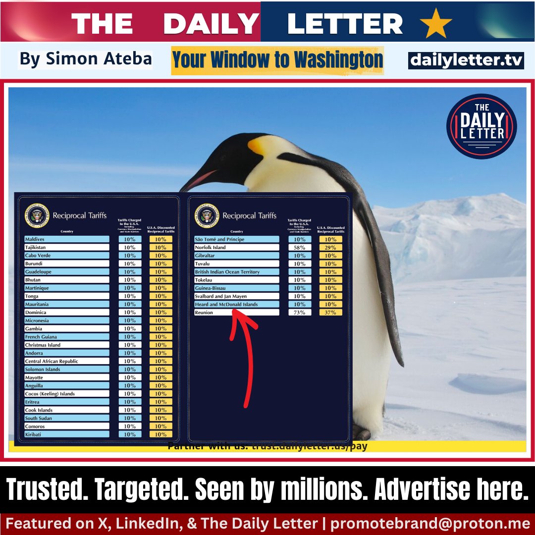 Trump's Tariffs Extend to Uninhabited Penguin Islands, Sparking ...