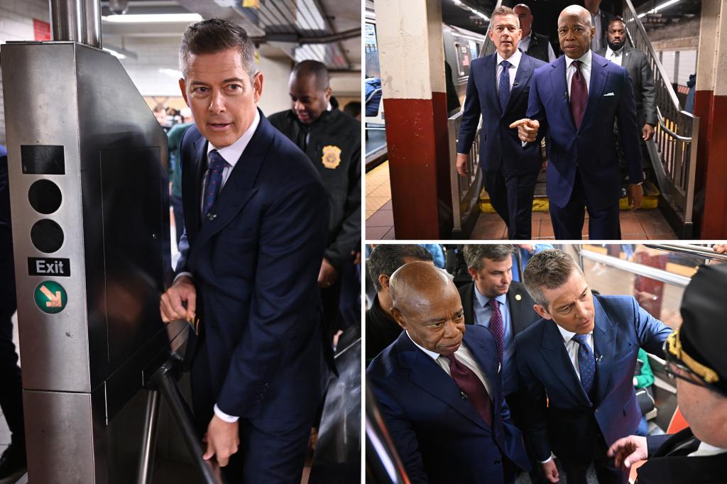 Trump's Transportation Secretary Sean Duffy Tours NYC Subway with Mayor ...