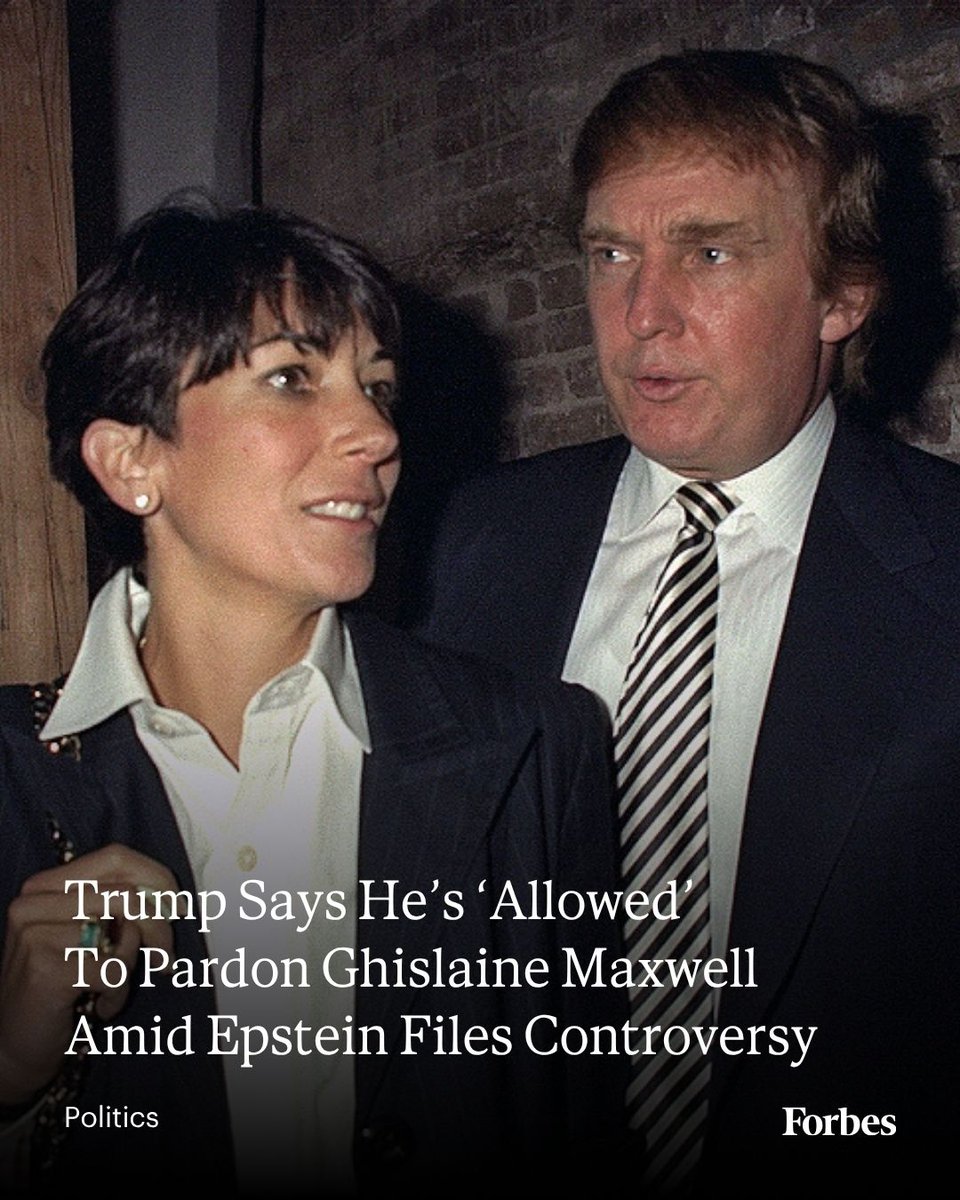 Trump Says He Has Authority to Pardon Jeffrey Epstein Associate Ghislaine Maxwell but Has Not ...