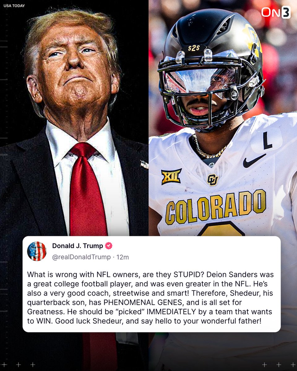Trump Slams NFL Owners as 'STUPID' for Not Drafting Colorado QB Shedeur ...