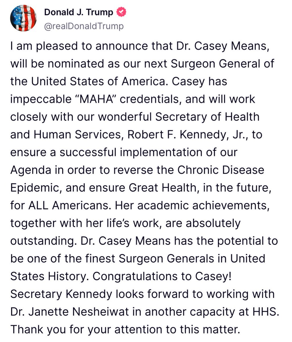 Trump Withdraws Surgeon General Nominee One Day Before Hearing, Names ...