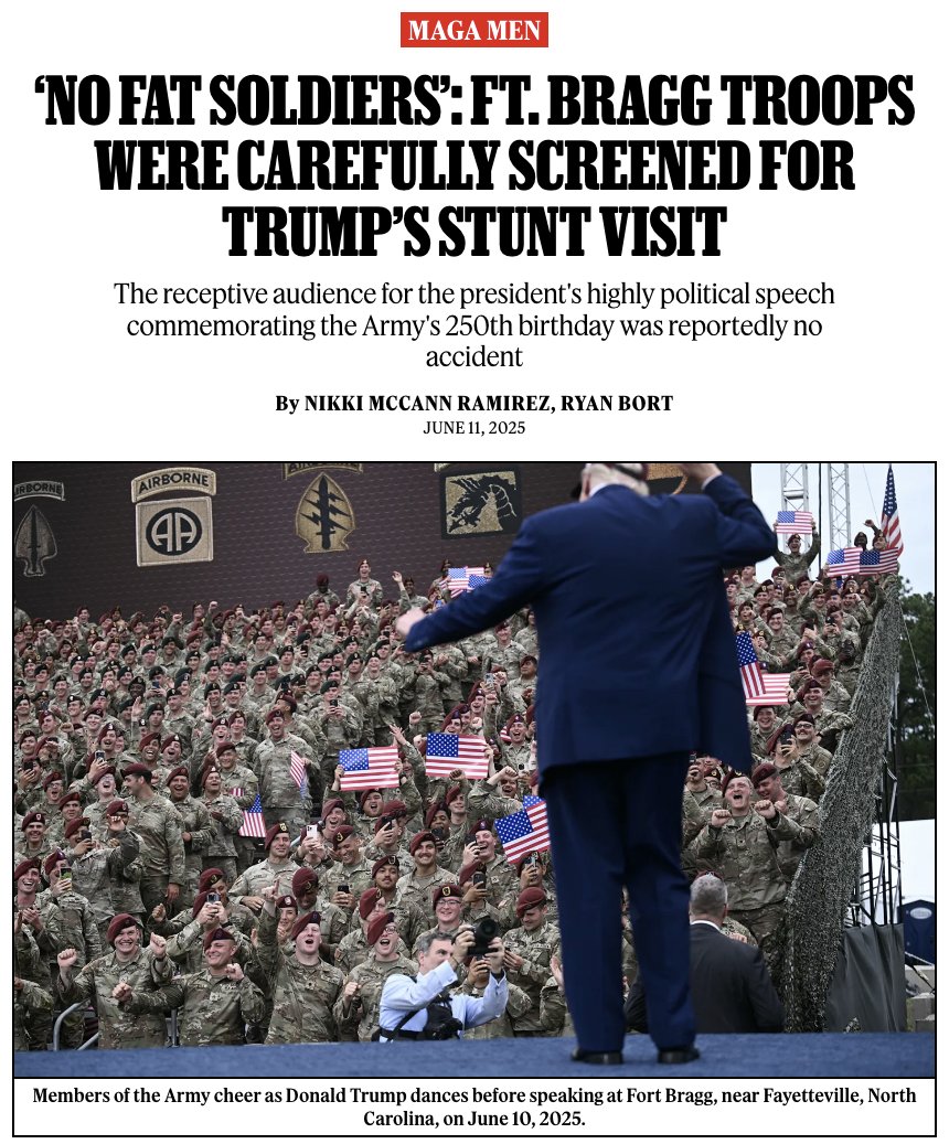 Trump’s Fort Bragg Rally Handpicked 82nd Airborne Soldiers With ‘No Fat ...