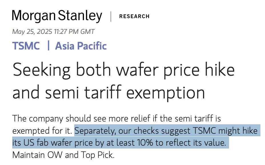 TSMC Plans 10% U.S. Wafer Price Hike, Seeks White House Tariff ...