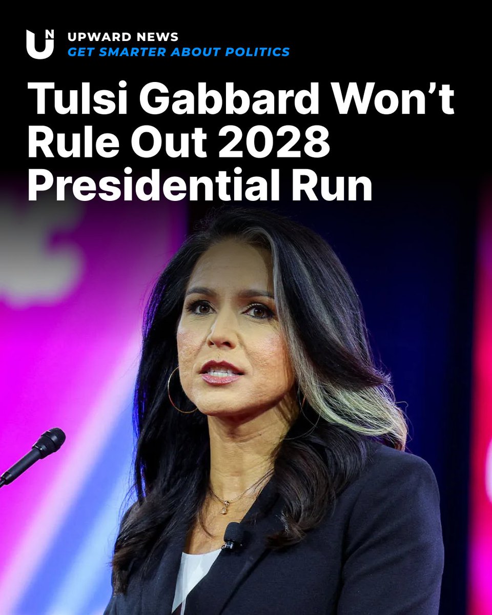 Tulsi Gabbard, Director of National Intelligence, Does Not Rule Out 2028 Presidential Run, Open ...