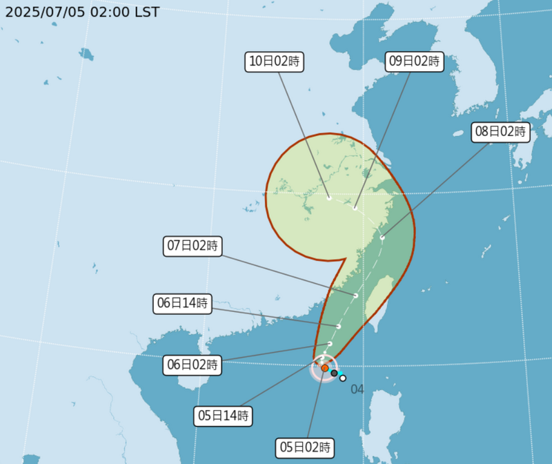 Typhoon No. 4 Danas Forms in South China Sea, Approaching Taiwan with ...
