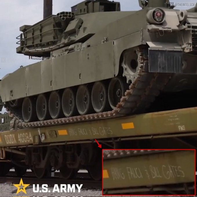 U.S. Army Tank Convoy Footage Shows 'Hang Fauci and Bill Gates ...