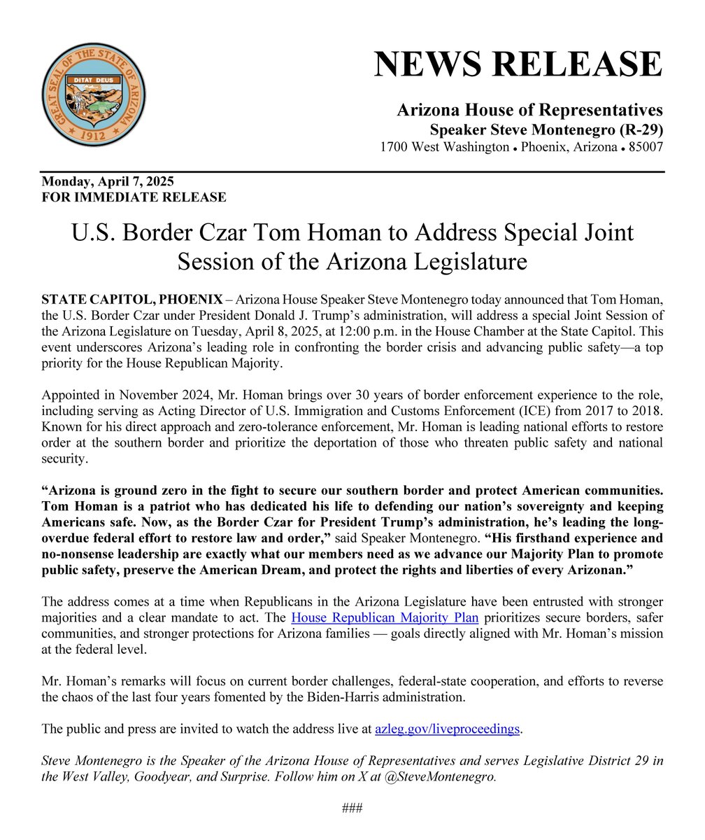 U.S. Border Czar Tom Homan Urges Congress for More Deportation Funding ...