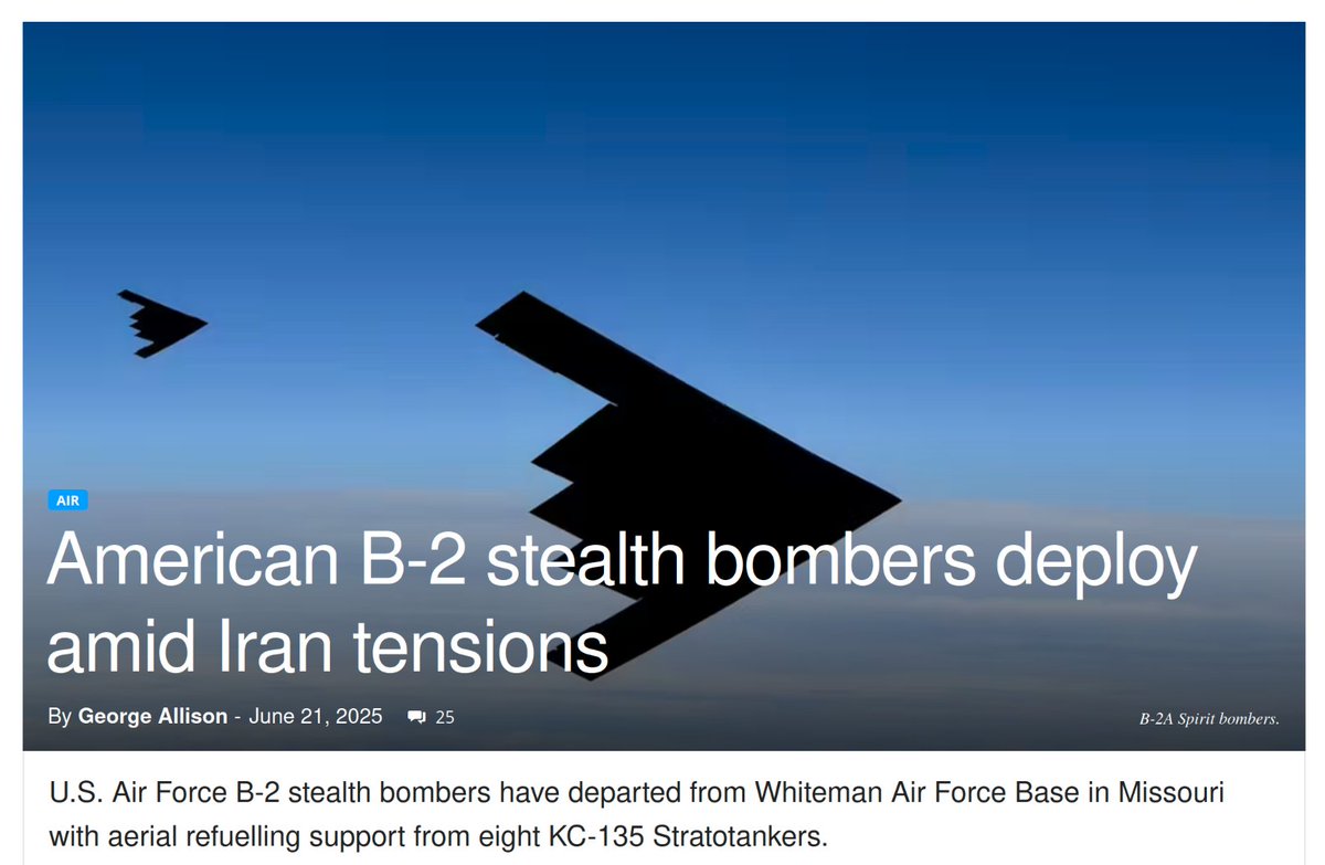 U.S. Deploys B-2 Bombers Capable of 30,000-Pound Bunker Busters ...