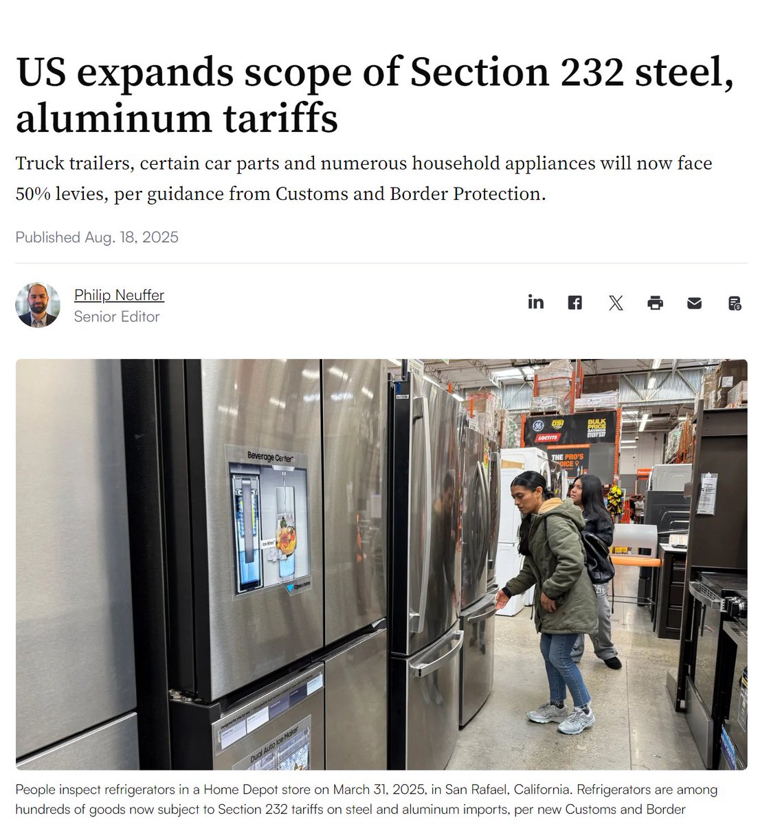 U.S. Expands 50% Steel and Aluminum Tariffs to 407 More Products ...