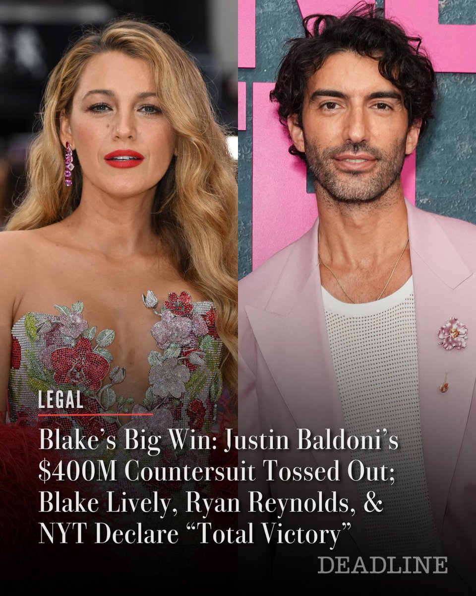 U.S. Judge Tosses Justin Baldoni’s $400 Million Defamation Suit Against ...