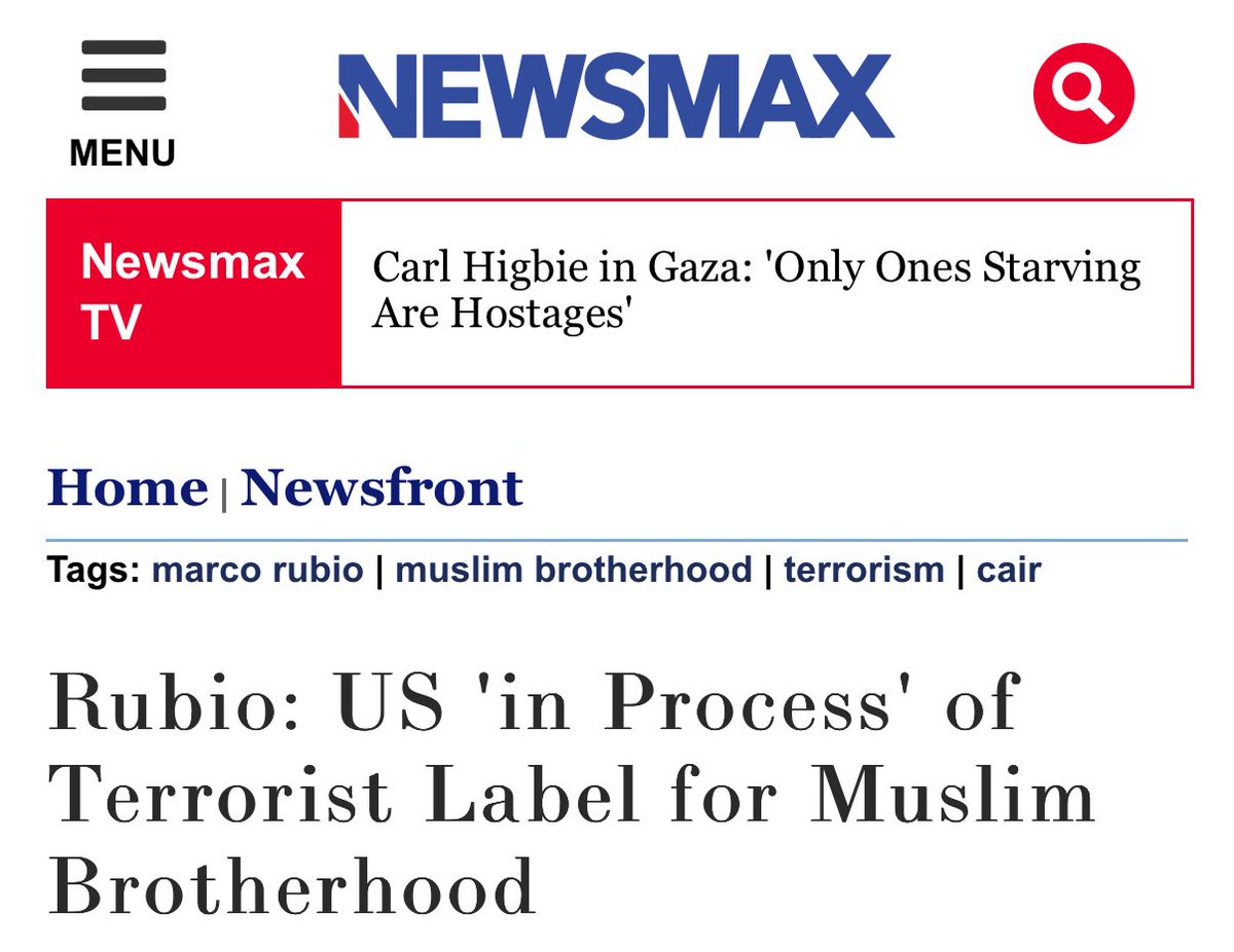 U.S. Moves to Label Muslim Brotherhood Terrorist Group, Rubio Says ...