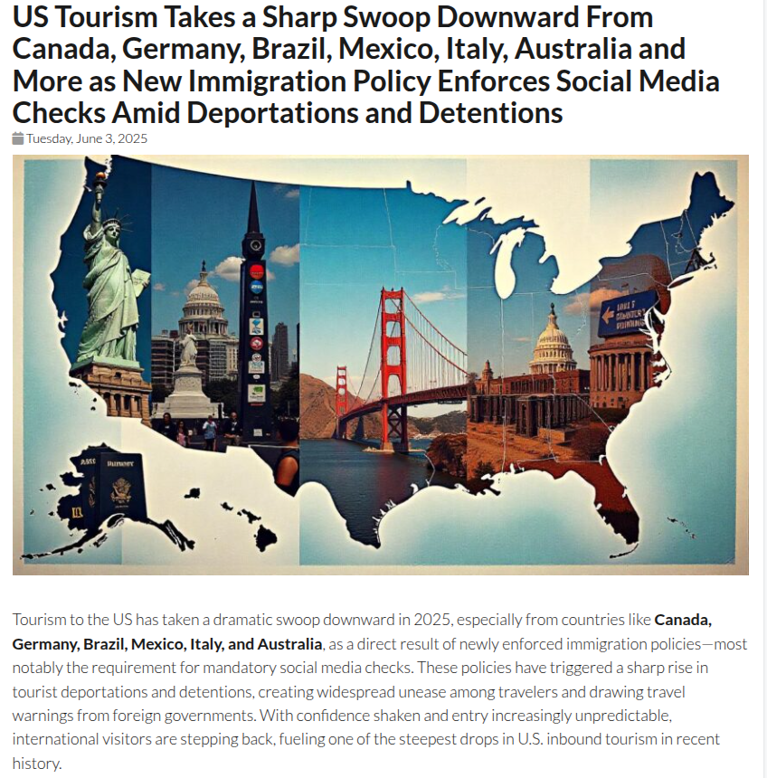 U.S. Tourism Faces $12.5 Billion Loss Amid Trump Policies, Immigration ...