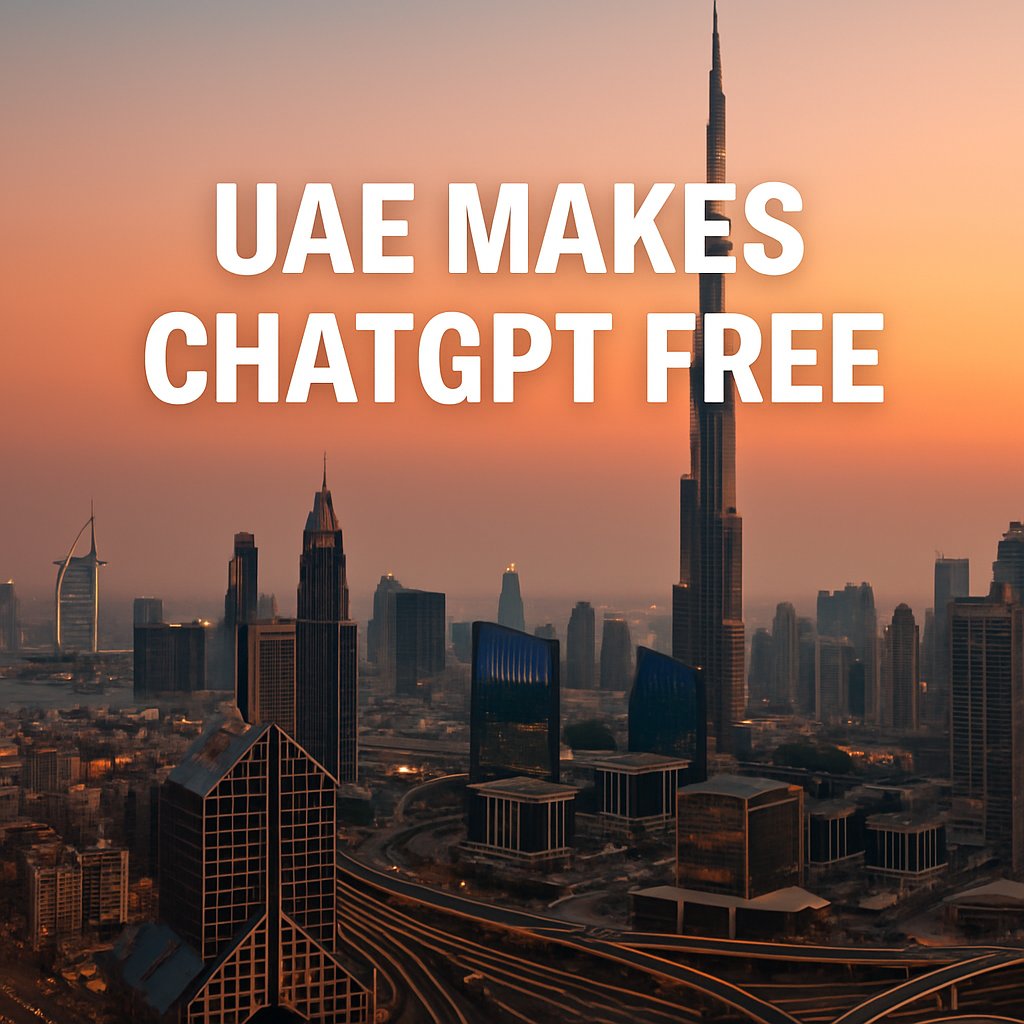UAE Offers Free ChatGPT Plus With No Subscription Fee or End Date, Boosting OpenAI Valuation ...
