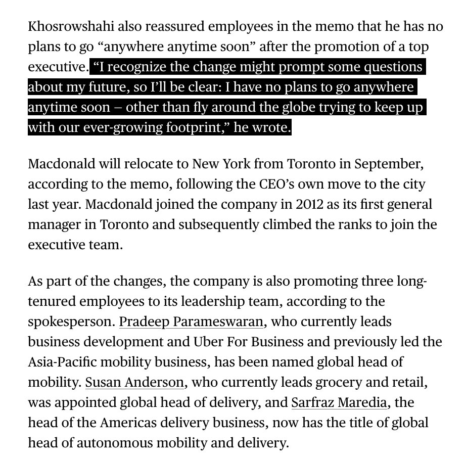 Uber Appoints Andrew Macdonald as First COO Since 2019, Replacing ...