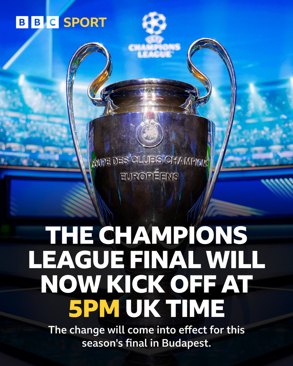 UEFA Moves Champions League Final Kickoff to 18:00 From 21:00 ...