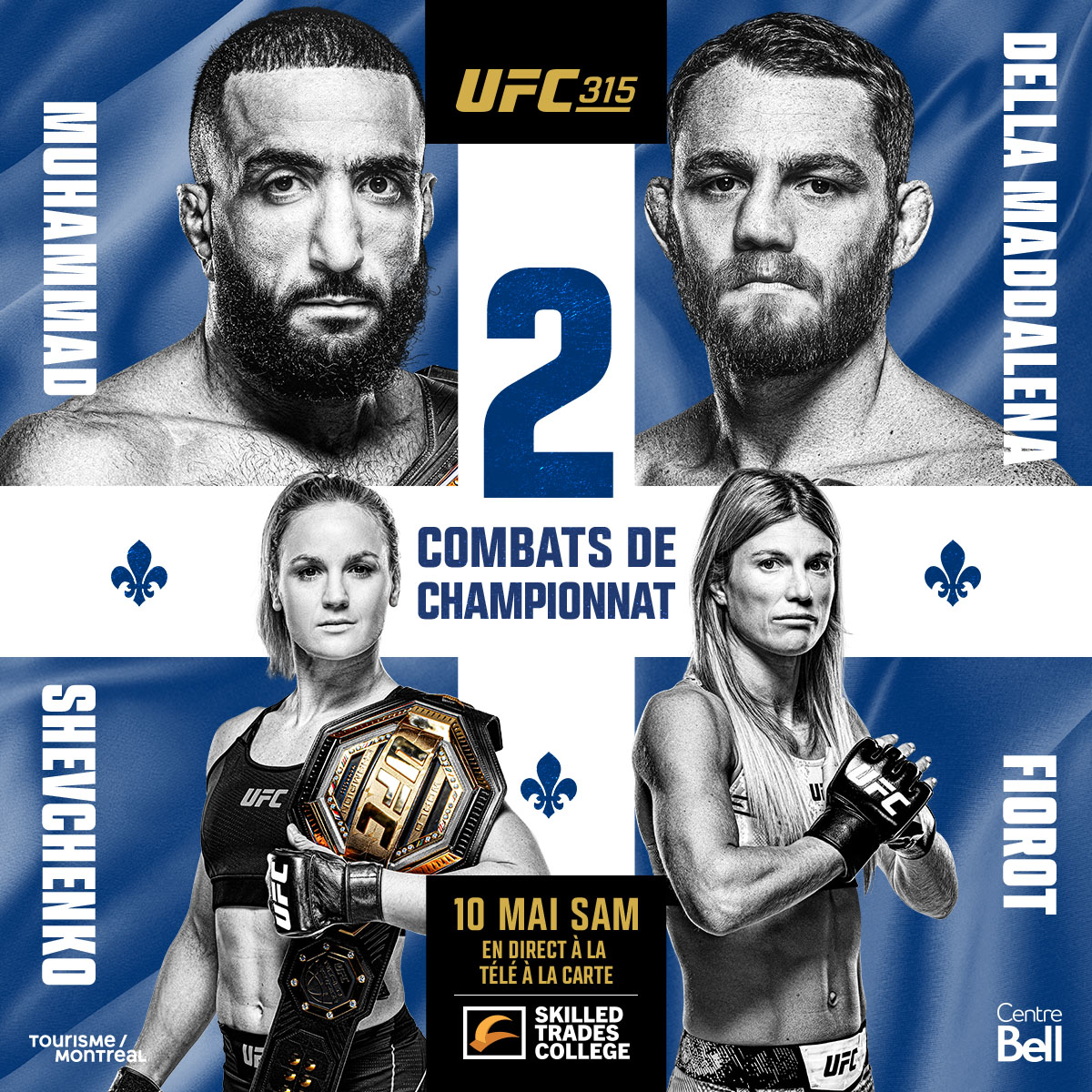 UFC 315 Set for May 10 at Bell Centre: Muhammad vs. Della Maddalena ...