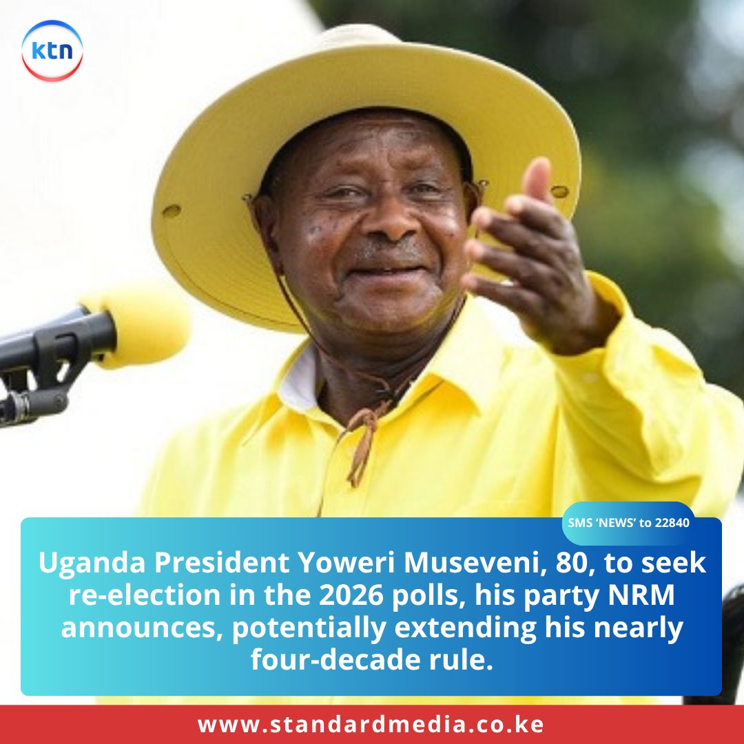 Uganda’s 80-Year-Old President Museveni Seeks Seventh Term as NRM Chairman, Targets $500 Billion ...
