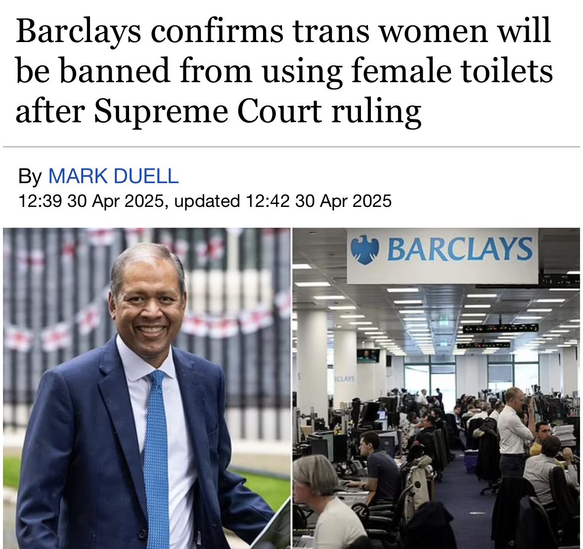 Uk Supreme Court Defines Woman As Biological Sex Barclays Bars Trans 7796